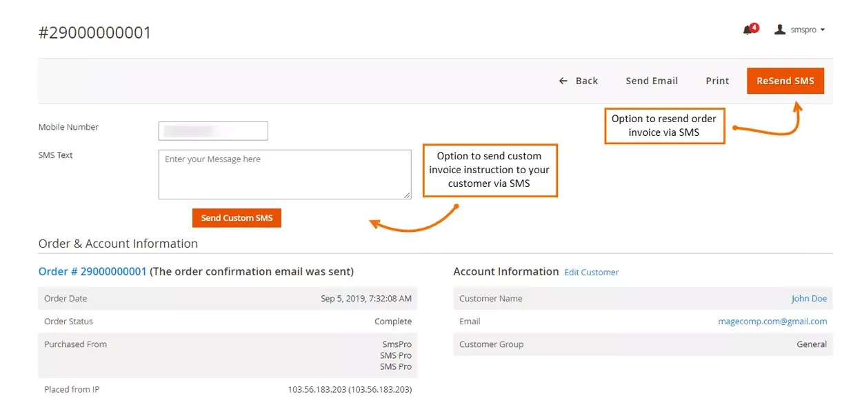 Magento 2 SMS Notification Pro by themagecomp | CodeCanyon